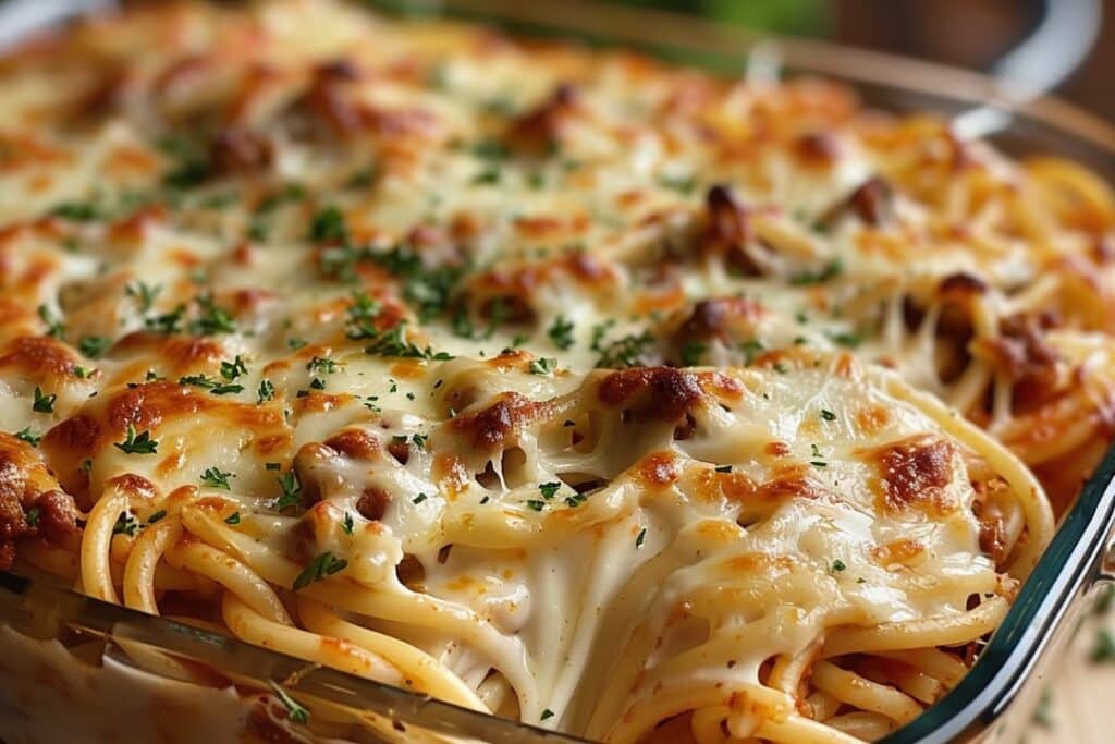 Baked Cream Cheese Spaghetti | Tessa Recipes