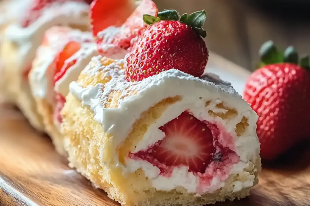 Strawberry Shortcake Cheesecake Rolls | Tessa Recipes