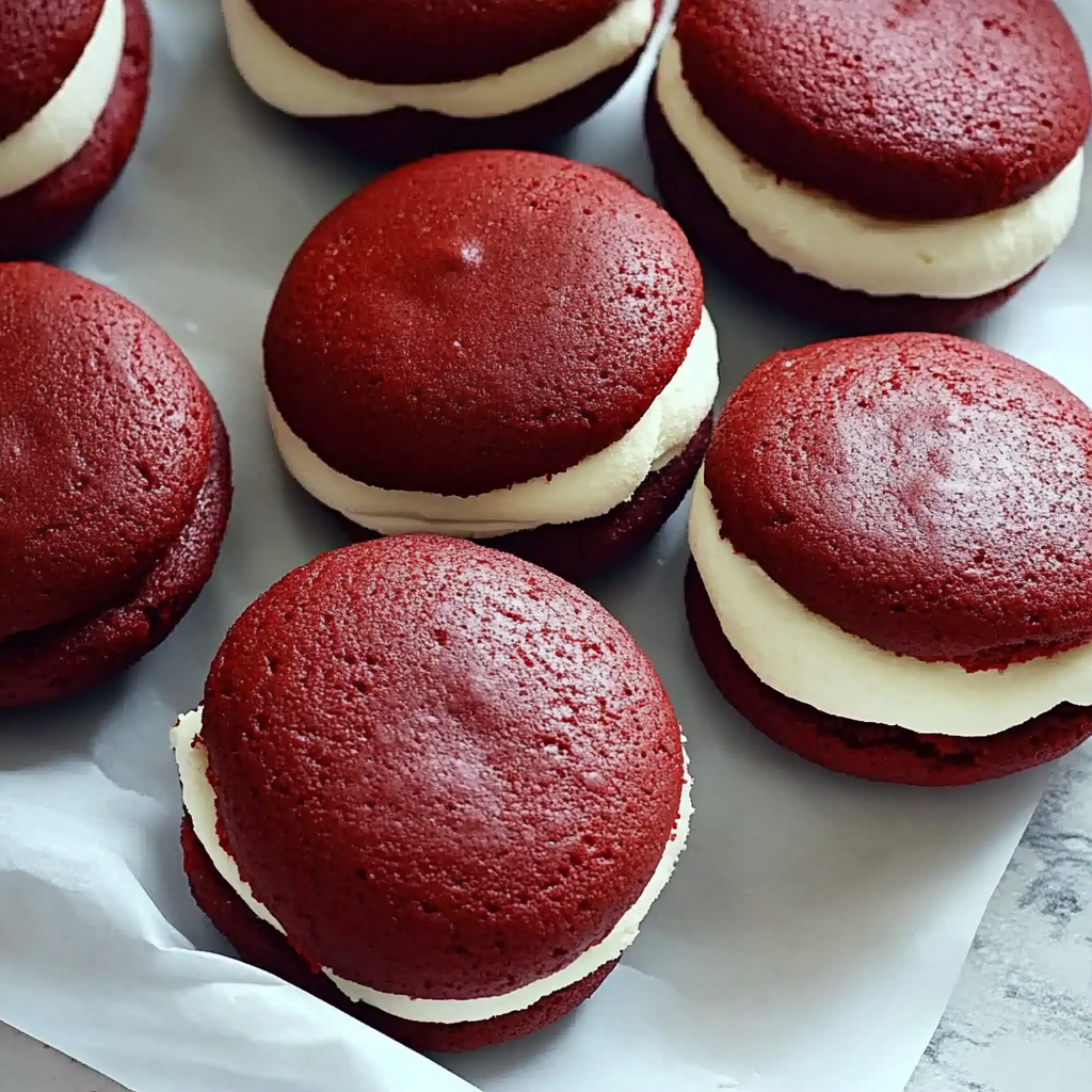 Cake Mix Red Velvet Whoopie Pies | Tessa Recipes