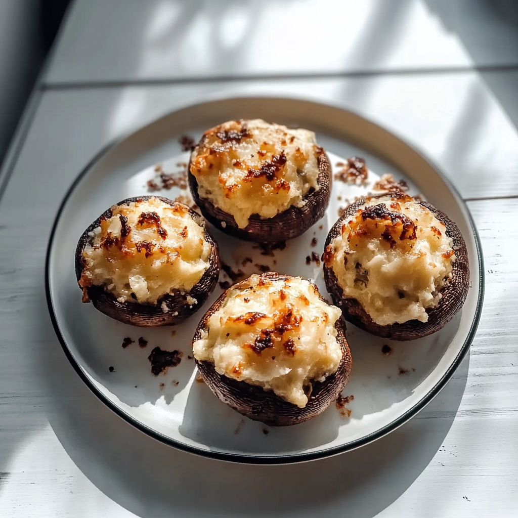 Cheese Stuffed Mushrooms | Tessa Recipes