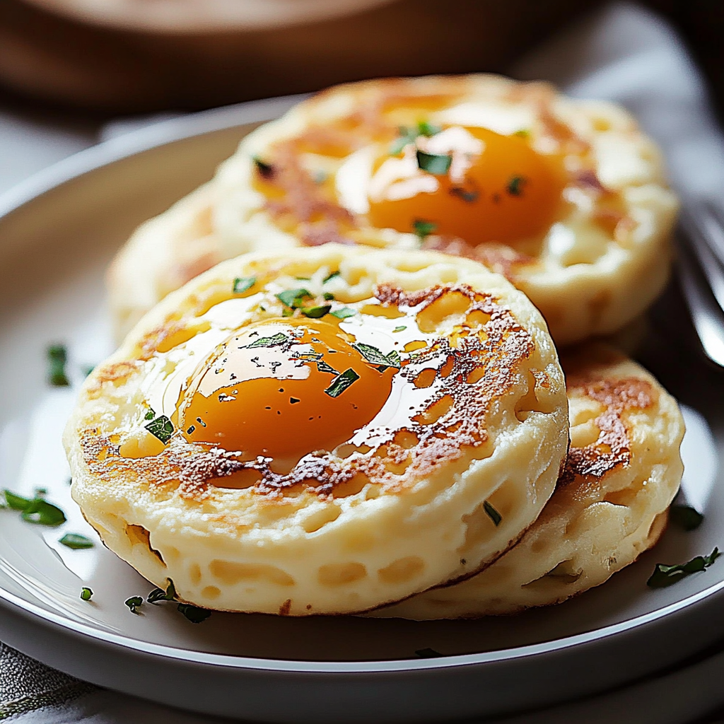 Classic Breakfast Eggy Crumpets | Tessa Recipes