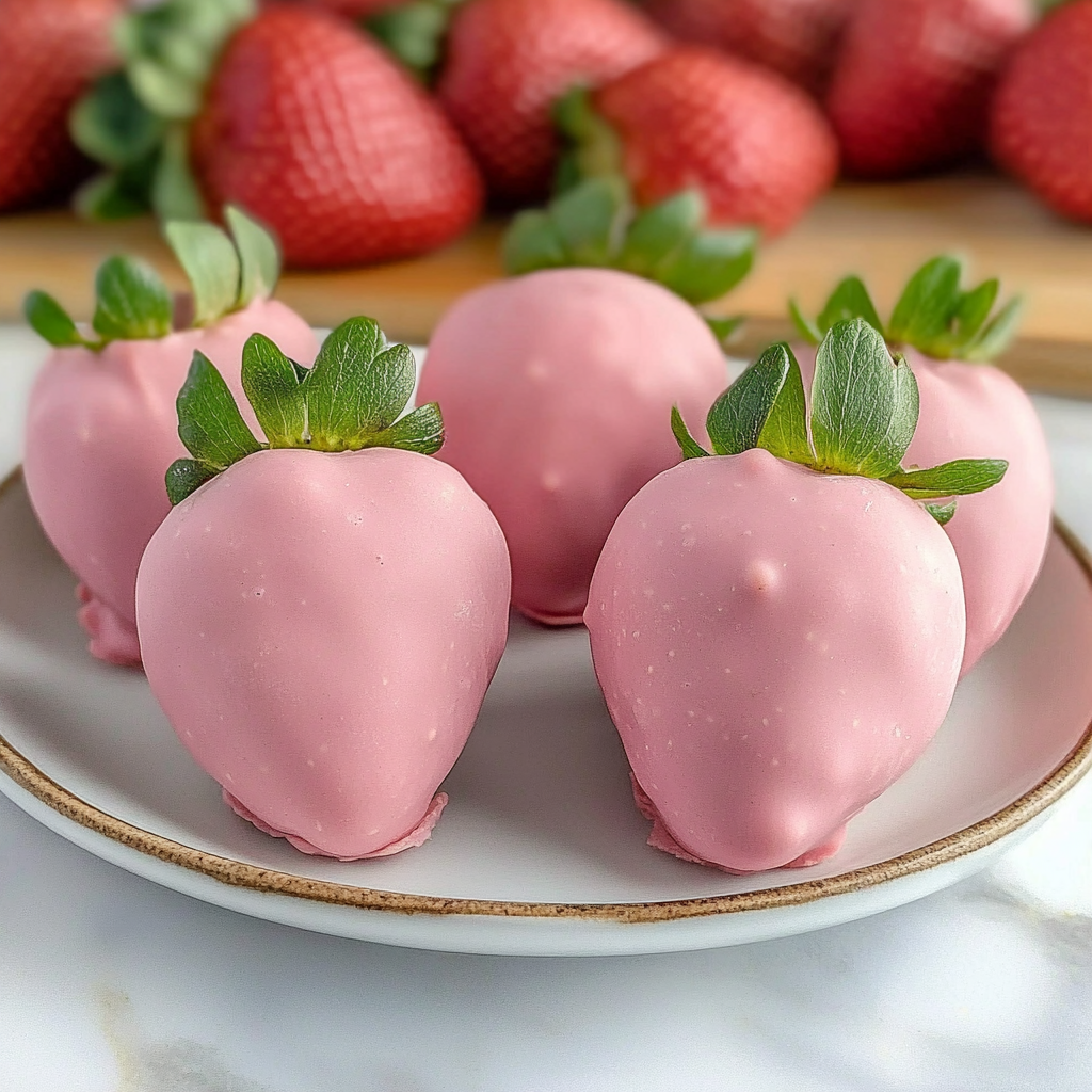 Pink Chocolate Covered Strawberries | Tessa Recipes