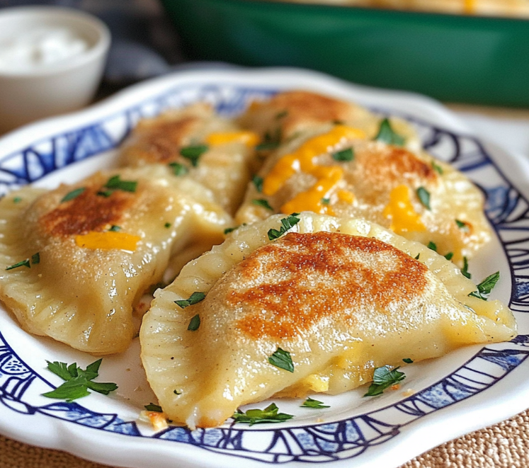 Loaded Baked Potato Pierogi | Tessa Recipes