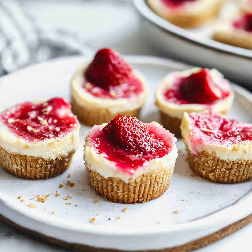 High Protein Healthy Strawberry Cheesecake Bites | Tessa Recipes