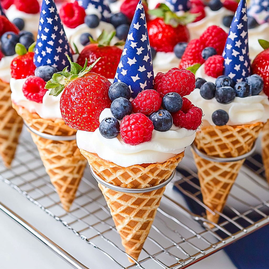 Patriotic Fruit Cones | Tessa Recipes