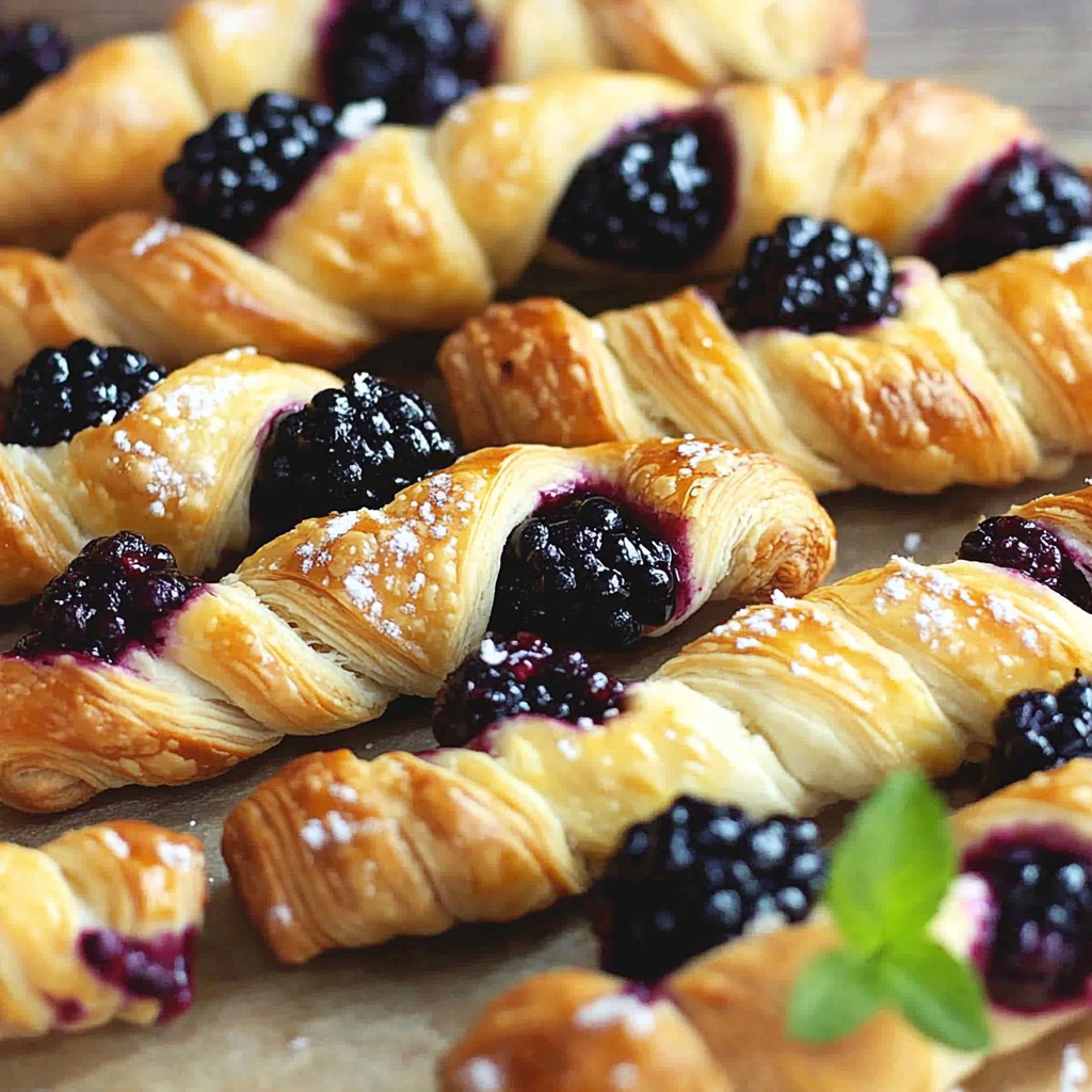 Blackberry Goat Cheese Puff Pastry Twists | Tessa Recipes
