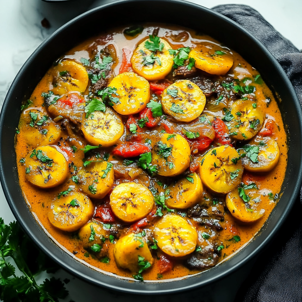 Caribbean-style Plantain Curry | Tessa Recipes