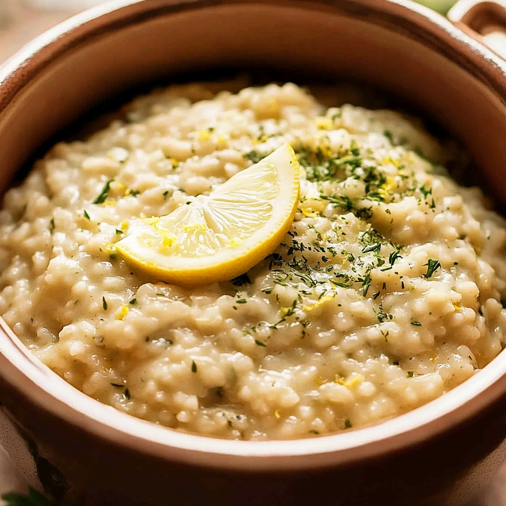Creamy Lemon & Herb Baked Risotto | Tessa Recipes