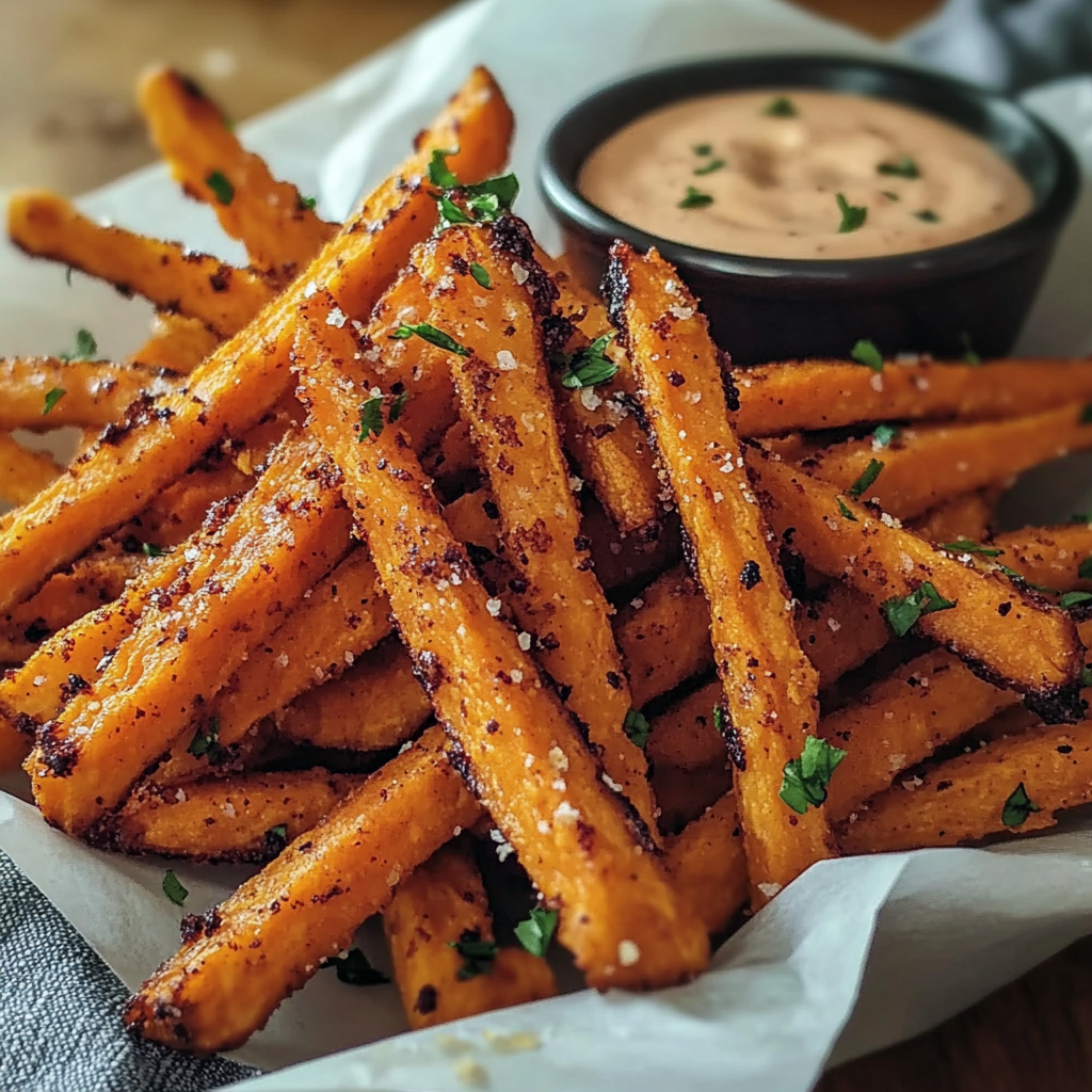 Crispy Oven Baked Sweet Potato Fries | Tessa Recipes