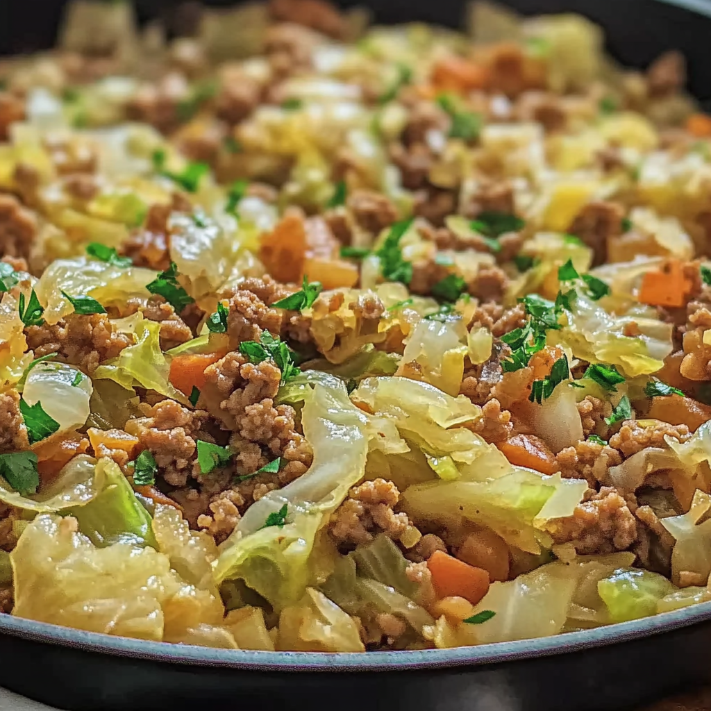 Ground Turkey Cabbage Skillet | Tessa Recipes