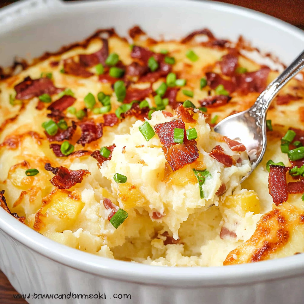 Loaded Mashed Potato Casserole | Tessa Recipes