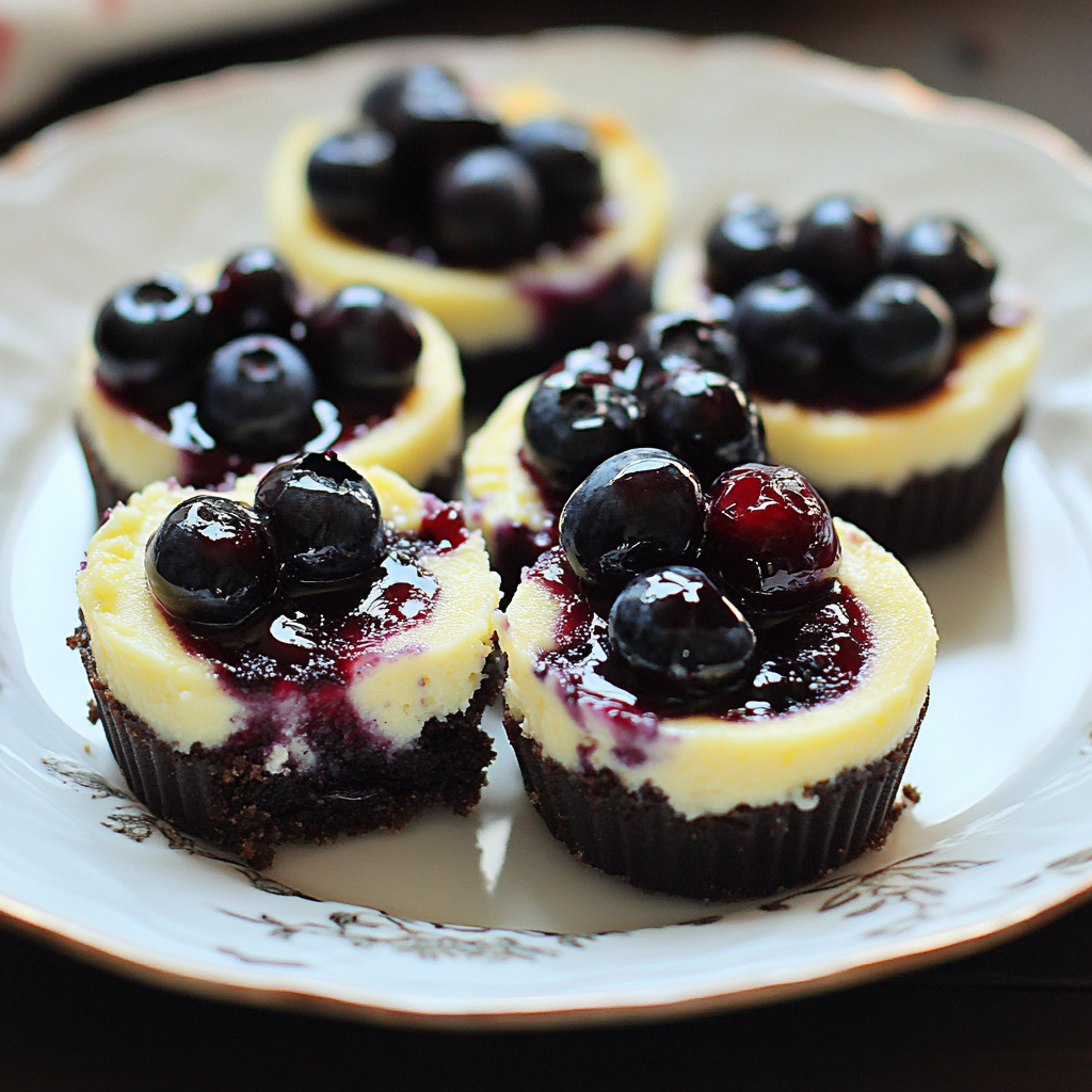 Mini Blueberry Cheesecakes | Tessa Recipes