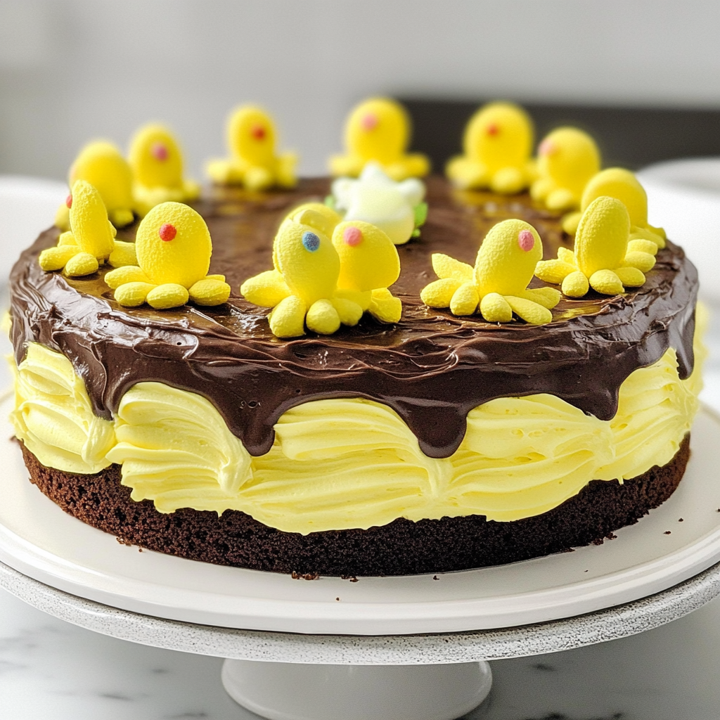 Peeps Sunflower Layer Cake | Tessa Recipes