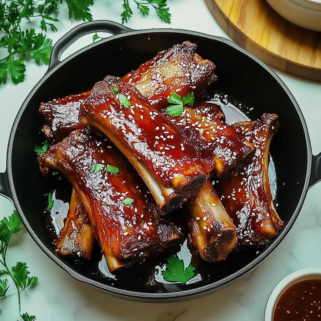 Sticky Honey Garlic Ribs | Tessa Recipes